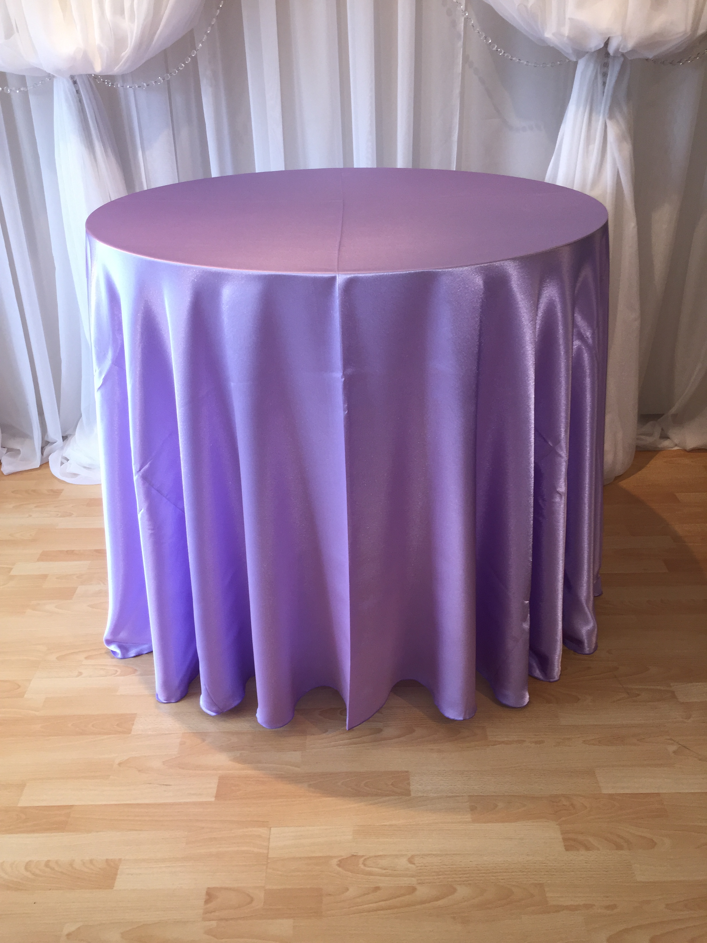 Chair Decor » Lilac Satin Tablecloth