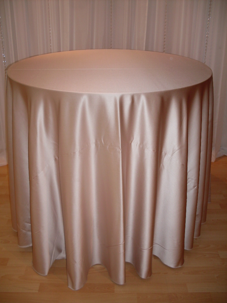 Chair Decor » Champagne Satin Tablecloth