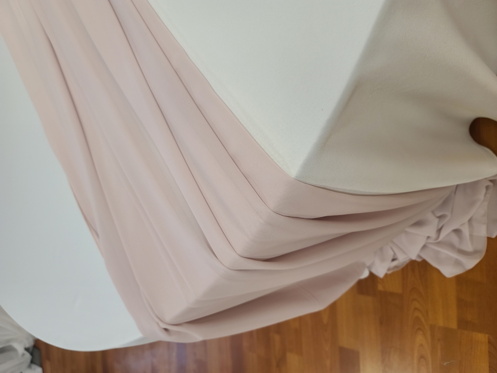 Dusty Rose Sheer Runner - Chair Decor